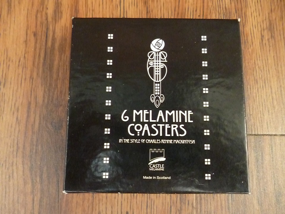 Castle Melamine Rennie Mackintosh Coasters - Made in Scotland | eBay UK