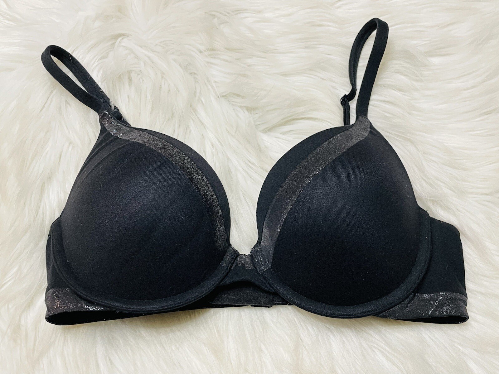 Victorias Secret Perfect Shape Bra 34C Black Underwire Body By V ...