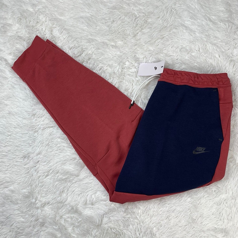 Nike Sportswear Tech Fleece Joggers Cedar Red Blue CU4495 Mens SIZE XL ...