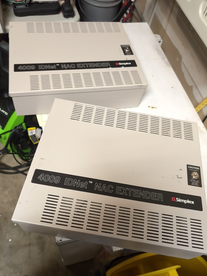Simplex 4009 IDNET NAC Extender Fire Alarm Panel Box Parts Only 0636867 ...