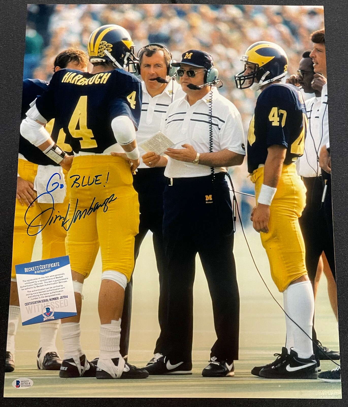 Jim Harbaugh Autographed Memorabilia | Signed Photo, Jersey ...