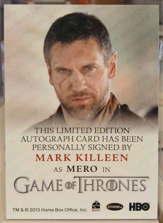 💥Game Of Thrones Season 3 Mark Killeen Autograph as Mero 2014 Full ...