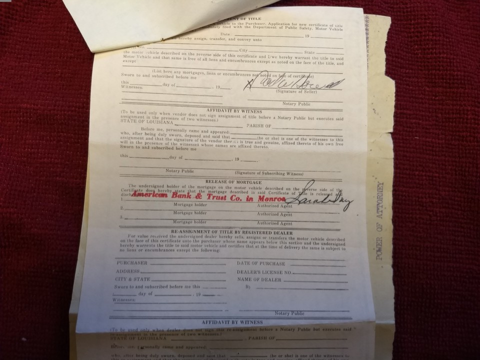 Vintage Historical Iowa Title Document 1968 Ford Mustang 2Dr HT | eBay