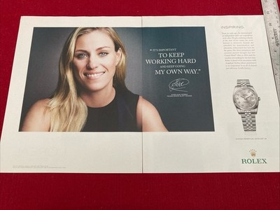 Tennis Star Angelique Kerber for Rolex Datejust Watch 2-page 2017 Print ...