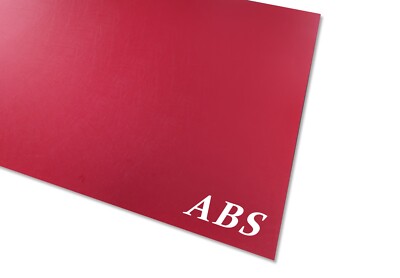 RED ABS PLASTIC SHEET 1/8" x 12" x 12” Textured Side Vacuum ...