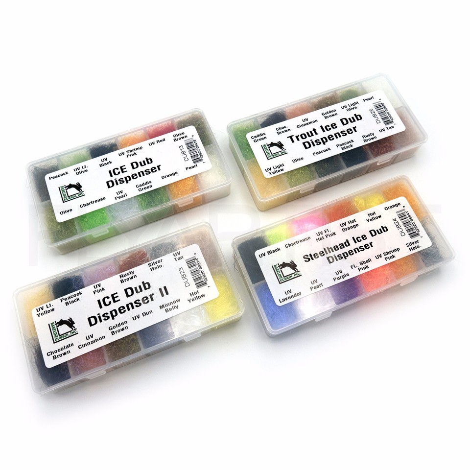 ICE DUB DISPENSER - Fly Tying Dubbing Hareline - I, II, Steelhead, or ...