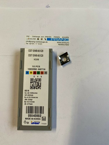 10 ISCAR CCGT 120408-AS IC 20 ALUMINIUM BEARB ...