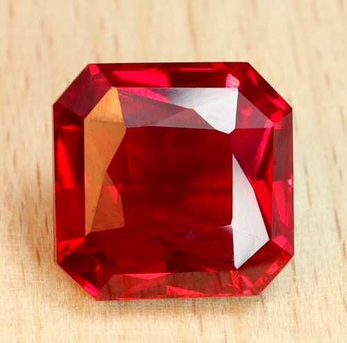 Burma Red Ruby 16.00 Ct Certified Natural Square Cut Loose Gemstone ...