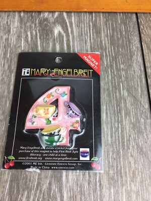 Mary Engelbreit Number 4 Magnet New VTG 2001 2” X 2” Enesco Super ...