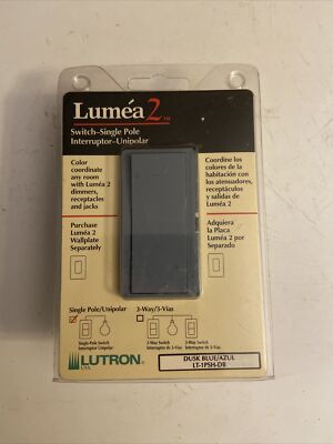 Lutron LT-1PSH-DB Matte finish 1-Way Switch Single Pole Dusk Blue | eBay