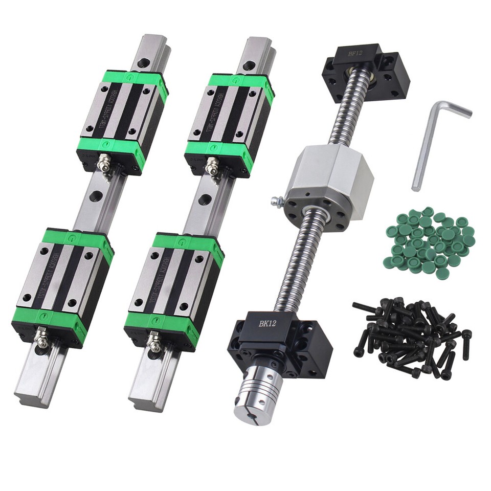 HGR20 Linear Guide+Ballcrew SFU1605 Ball Screw Kit BF12/BK12 CNC 300mm ...