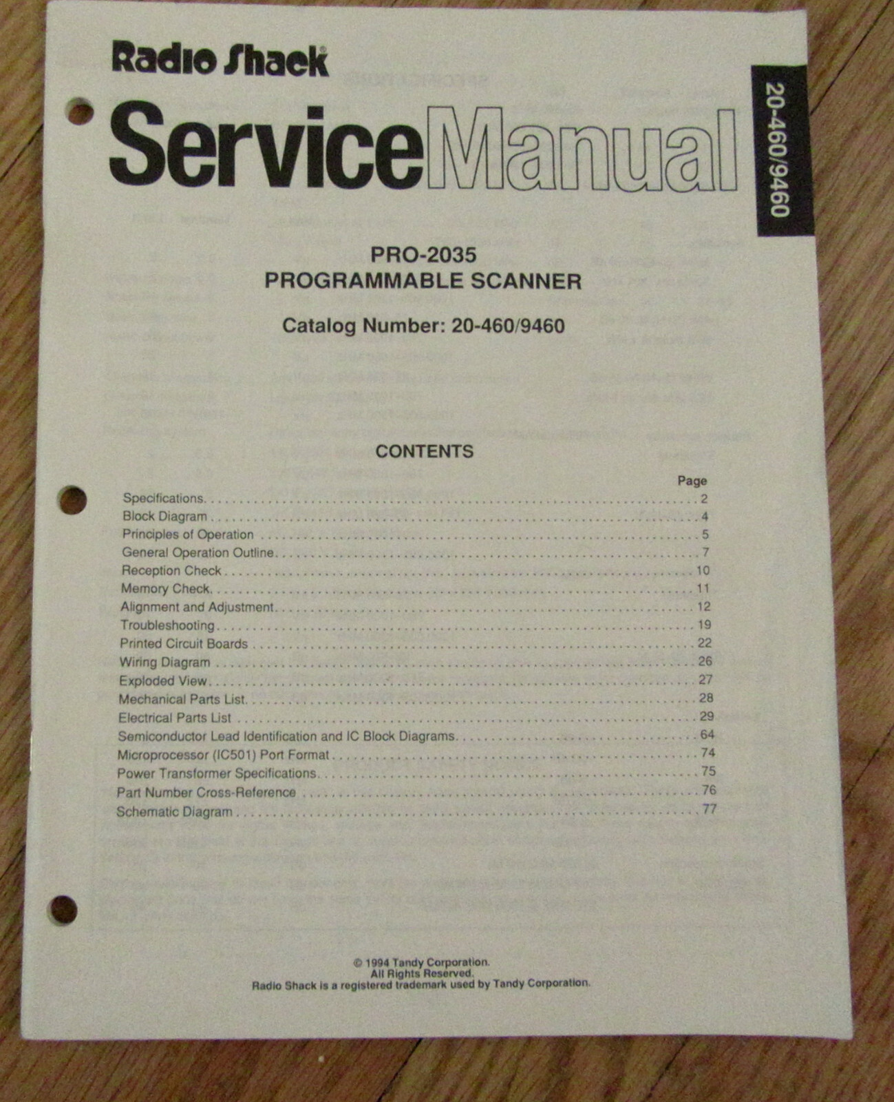 RADIO SHACK PRO-2035 SERVICE MANUAL NEW | eBay