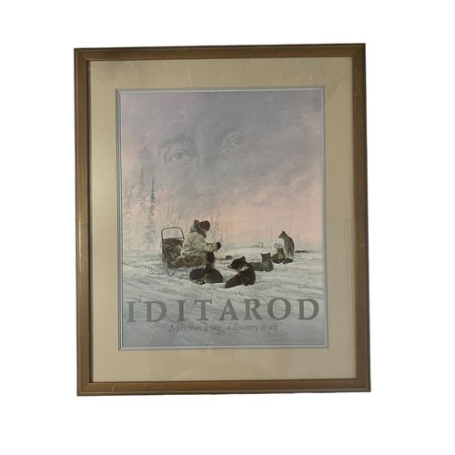 Vintage 1988 Signed Jon Van Zyle Iditarod Alaska More Than a Race ...