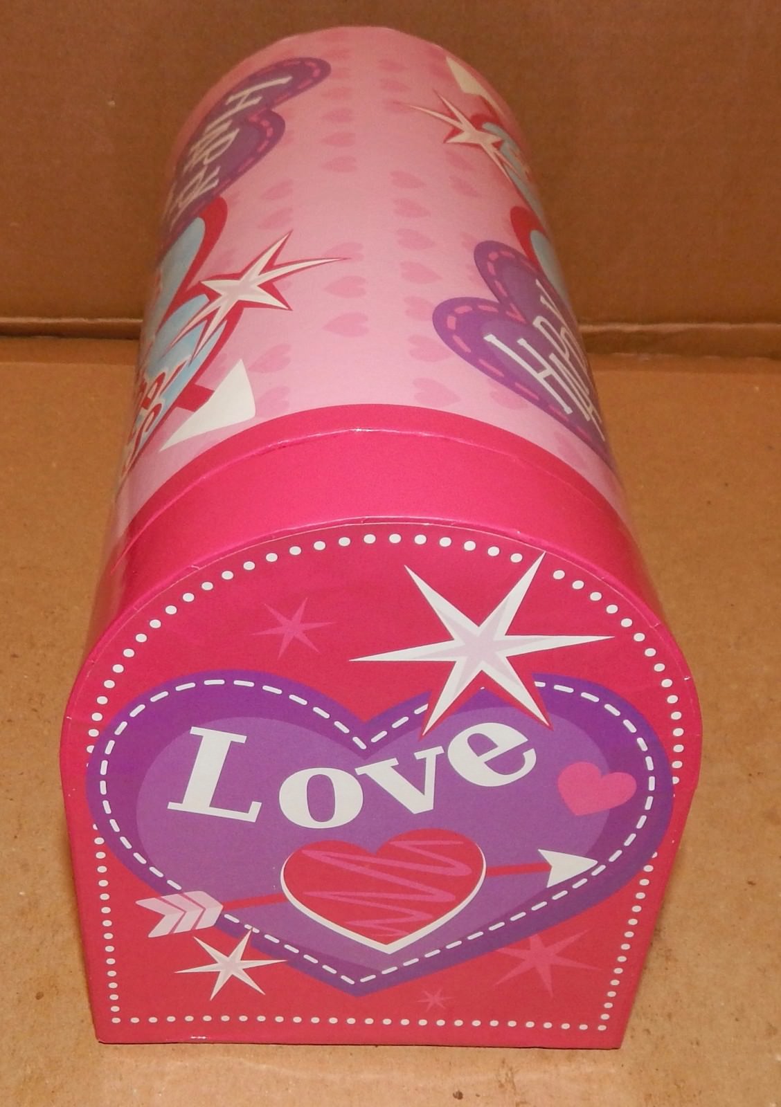 Valentine Mailbox 10 1/2" x 6" x 5" And 3 Each I Love You Gel Stickers ...