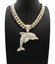 Hip Hop YOUNG DOLPH DOLPHIN Pendant & 12mm 18" Full Iced Cuban Chain ...