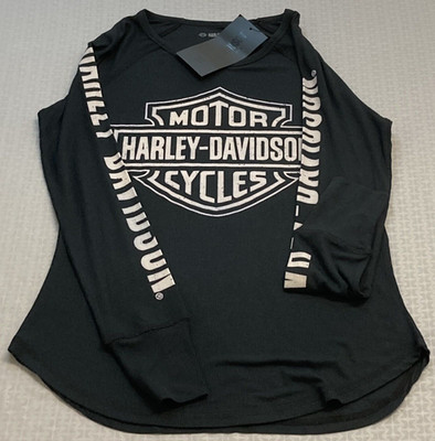 NEW GENUINE HARLEY DAVIDSON 99111-22VW WOMEN'S 2XL B&S Rib-Knit BLACK ...