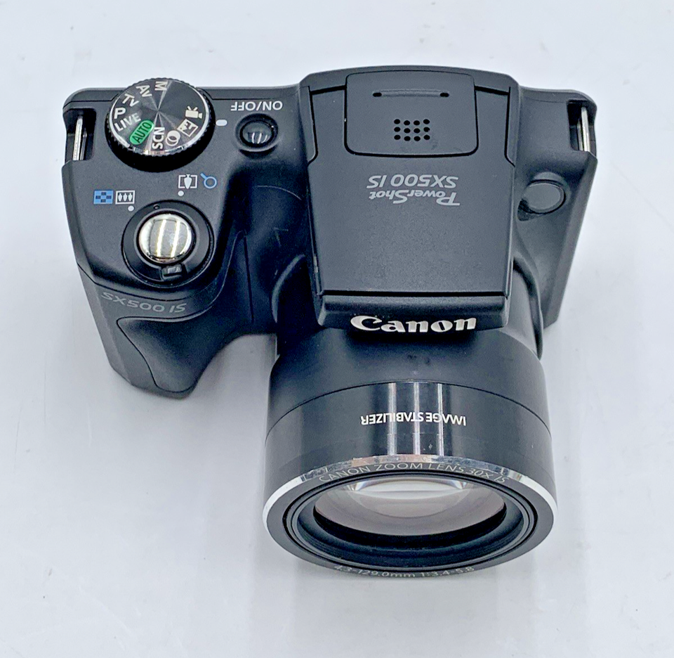 Canon PowerShot SX500 IS PC1818 16MP 30x Optical Zoom Digital Cam Black ...