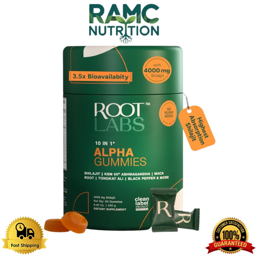 Root Labs Alpha Gummies | 4000 mg Pure Himalayan Shilajit | 60 Gummies | eBay