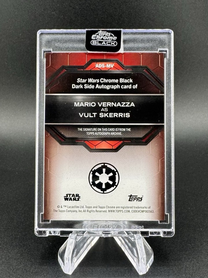 2024 Topps Chrome Black Star Wars Mario Vernazza as Vult Skerris Auto Autograph | eBay
