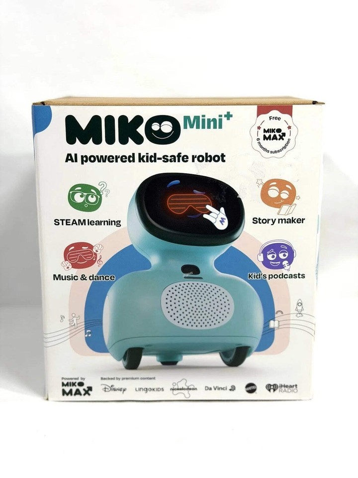Miko Mini+ AI Robot Kids Safe STEM Learning Toy Blue Pre-Owned Fully ...