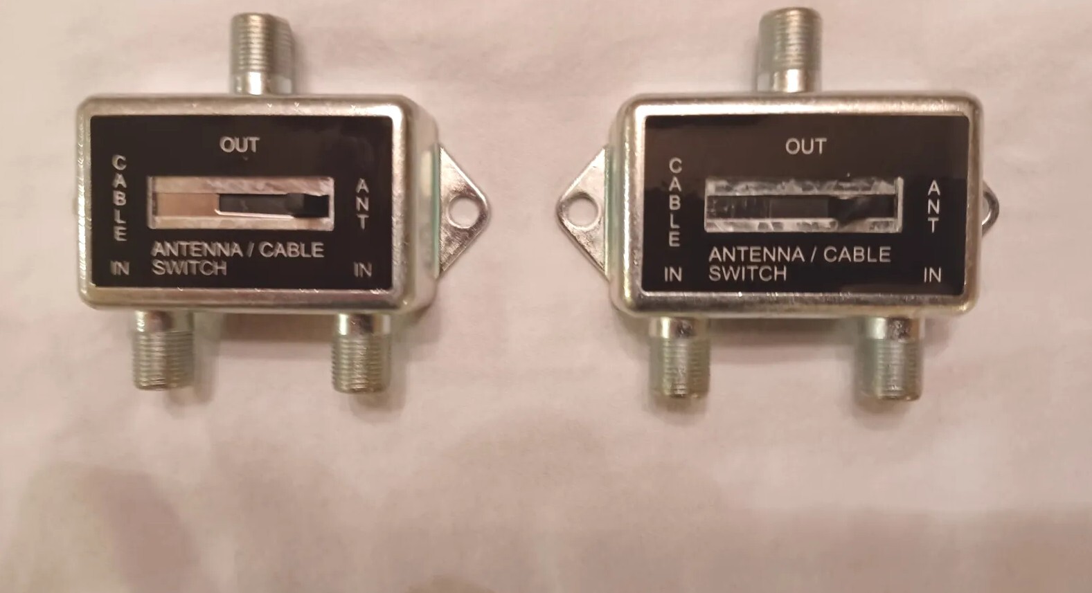 LOT OF 2 A/B COAXIAL 2 WAY SWITCH ANTENNA / CABLE SWITCH SATELLITE ...
