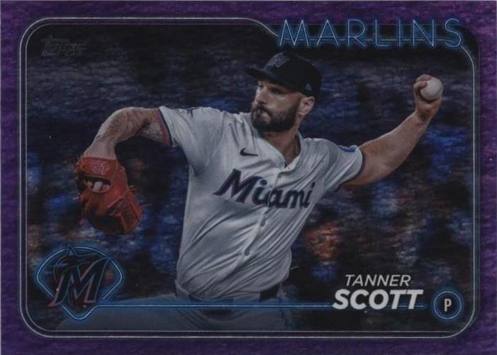 2024 Topps Update Series - Tanner Scott #US237 Purple Holo Foilboard ...
