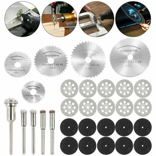 31x HSS Circular Saw Blade Set Cutting Wheel Discs Drill For Dremel ...
