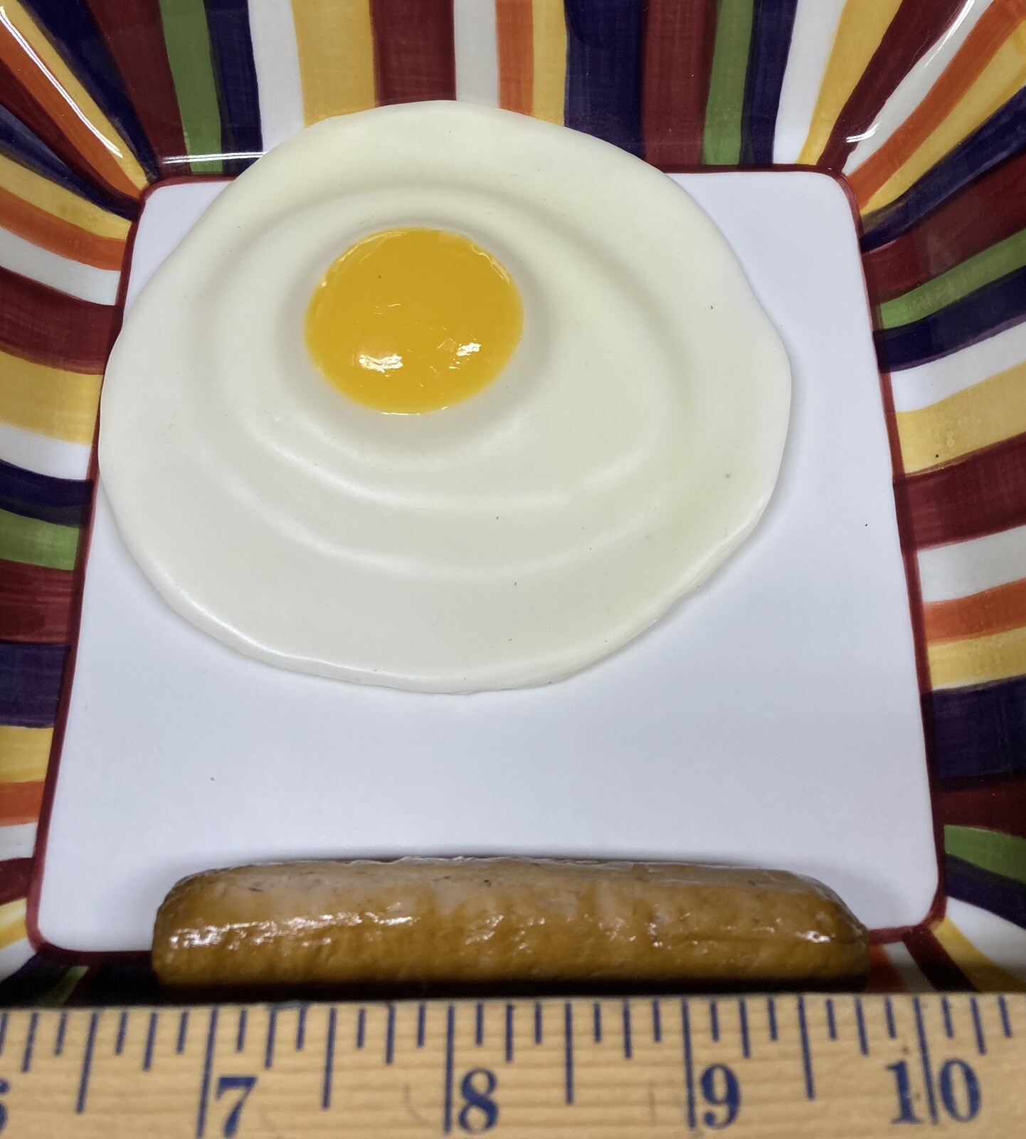 Fake Faux Food SAUSAGE EGG BREAKFAST Deli Display Stage PhotO Movie ...