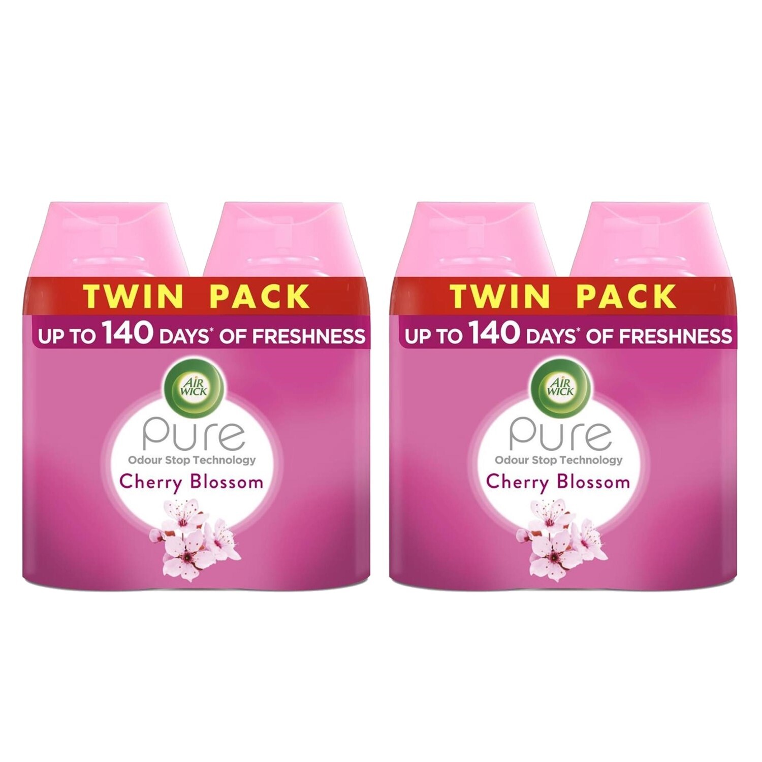 4 x Air Wick Freshmatic Air Freshener Refill Pack Cherry Blossom 250ml ...