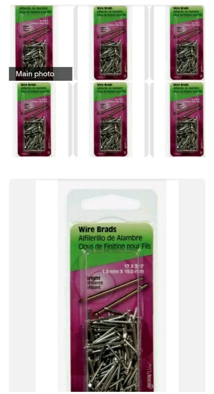 6 Packs Hillman WIRE BRADS 3/4" Brite Steel Nail 17 Ga. 122505 | eBay