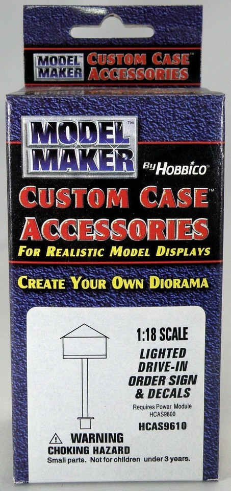 Hobbico HCAS9610 1/18 Drive In Order Sign/Decals Model Maker Custom ...