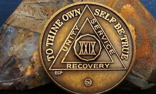 Alcoholics Anonymous AA 29 Year Bronze Medallion Coin Chip Token ...