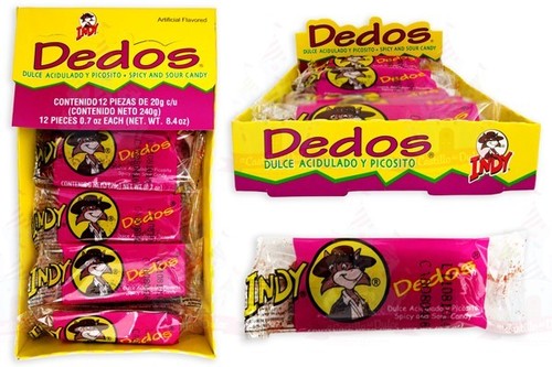 Dedos Indy Spicy & Suor 12-pc Net Wt 8.4oz MEXICAN CANDY | eBay