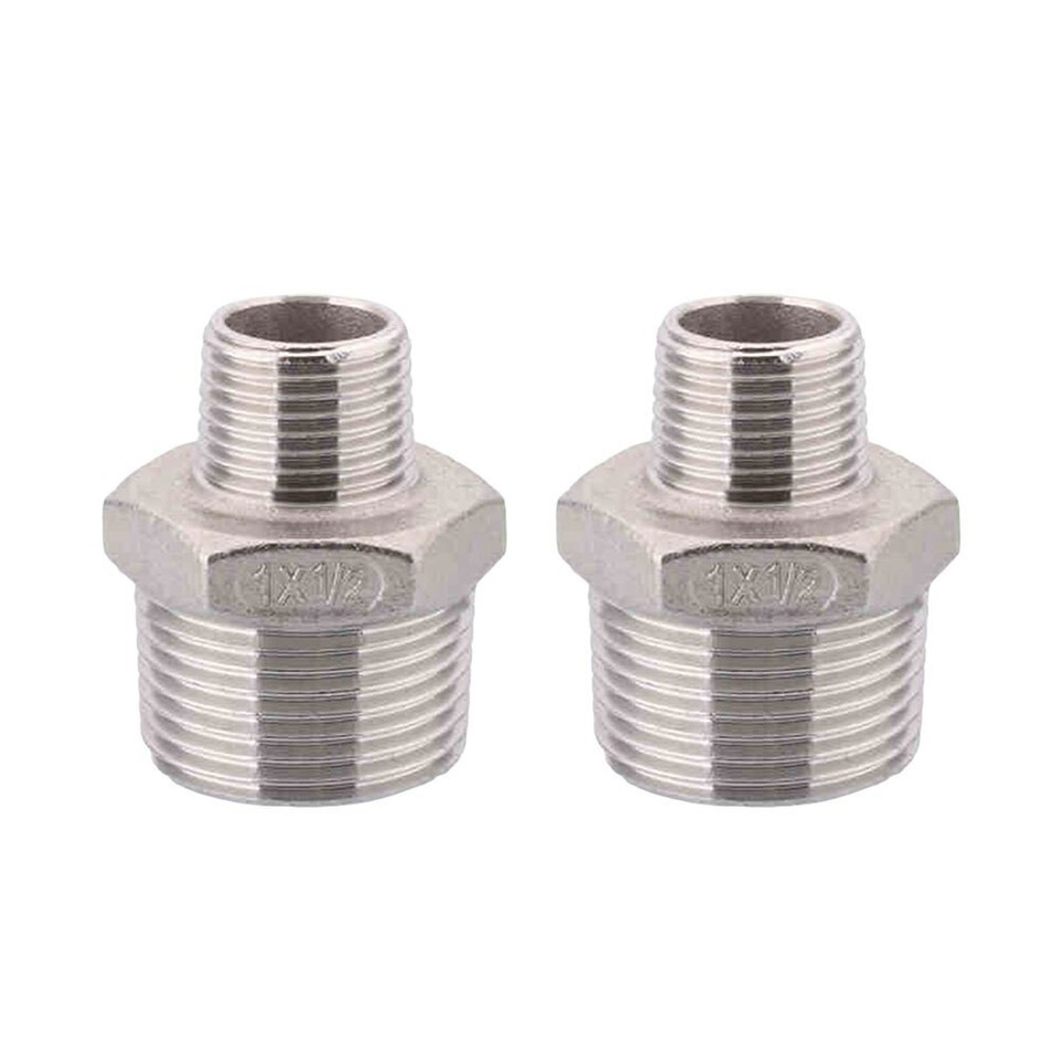 2pcs G Threaded Couplings 304 Stainless Steel for Leak Resistant For ...