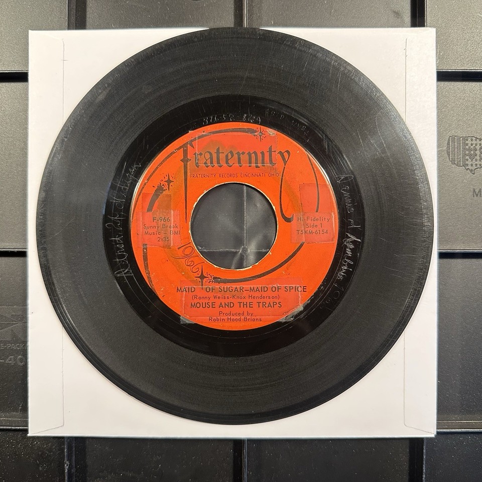 RARE Garage Psych 45 Record Mouse & the Traps Fraternity “Maid of Sugar ...