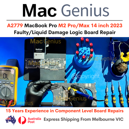 Apple MacBook Pro A2779 14 inch 2023 Faulty liquid Damaged Board Repair ...