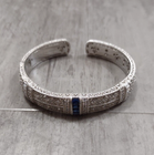 Judith Ripka Estate Pia Sterling Silver Blue Sapphire & Diamonique Cuff ...