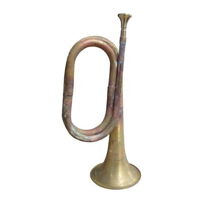 Solid Copper and Brass Bugle Marching Bugle Classic Style Vintage Music ...