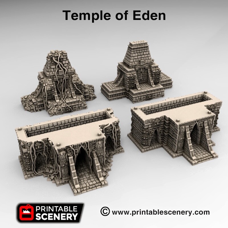 Temple of Eden - Ancient Mayan Tabletop Terrain for Miniature Gaming ...