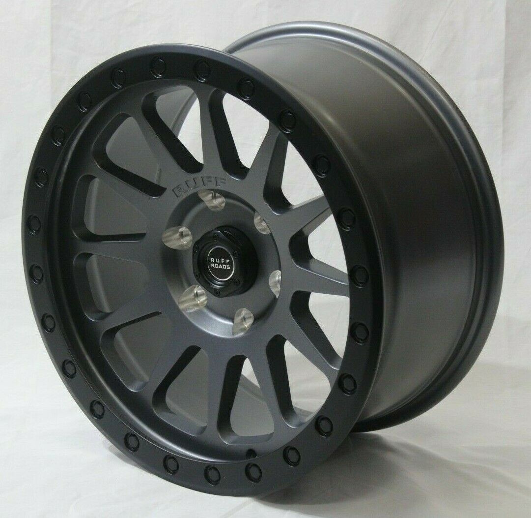 18"x9J 4x4 RUFF ROADS Wheels Gunmetal/BLK -14 offset TUFF Fits HILUX | eBay