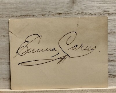 Emma Carus Signed Cut Bottom corner broken and small tares | eBay