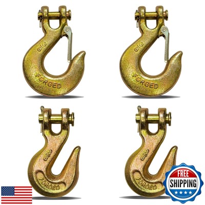 HENBOW 3/8" Chain Hook，Clevis Slip Grab Hook，2 Types Transport Trailer ...