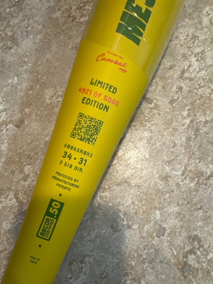 COMBAT MFG A1 Spec Rodeo “Mess with the Bull” BBCOR Bat 34/31 NIW | eBay