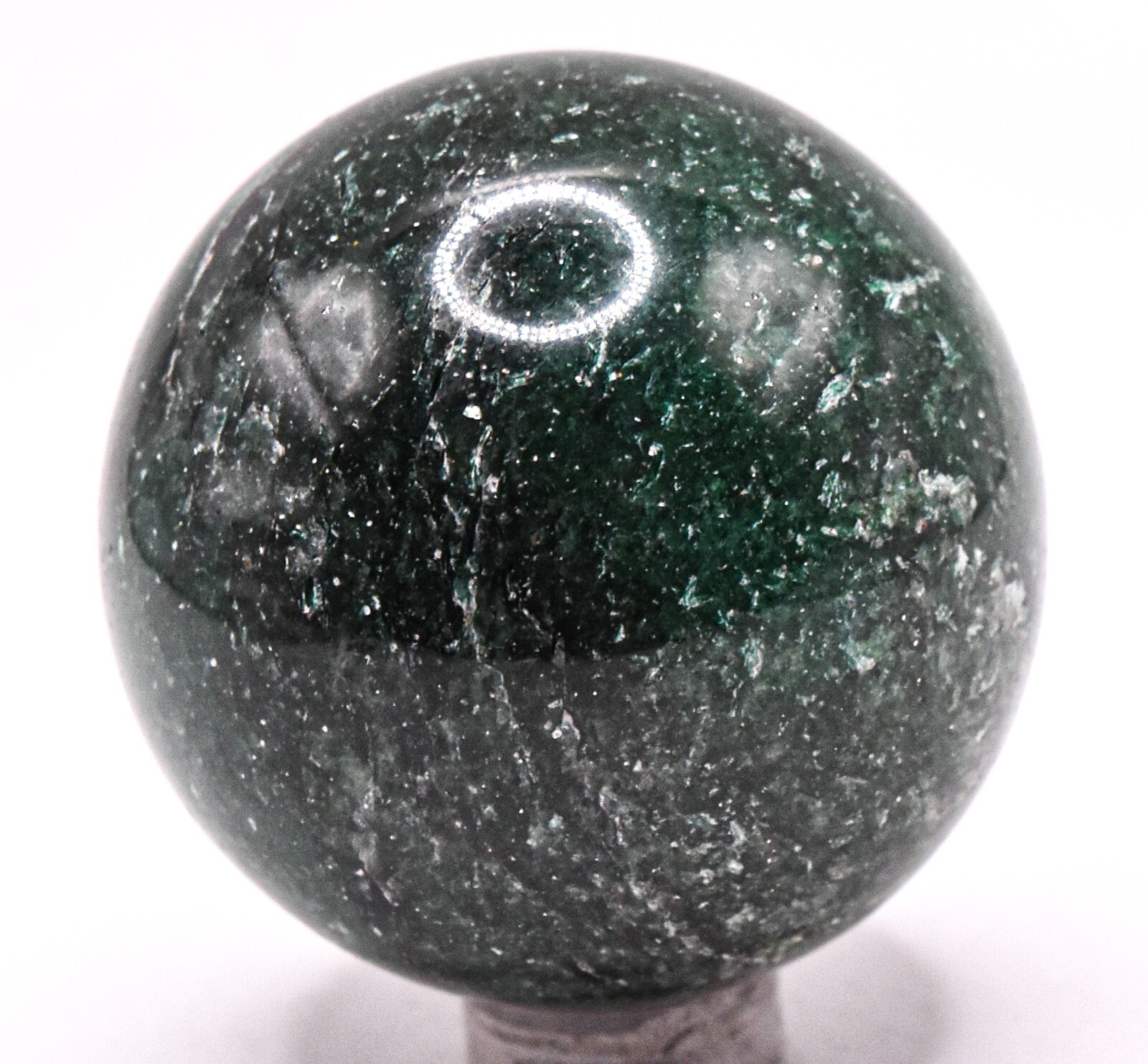 44mm 125g Deep Green Jade Sphere Polished Nephrite Crystal Mineral Ball ...