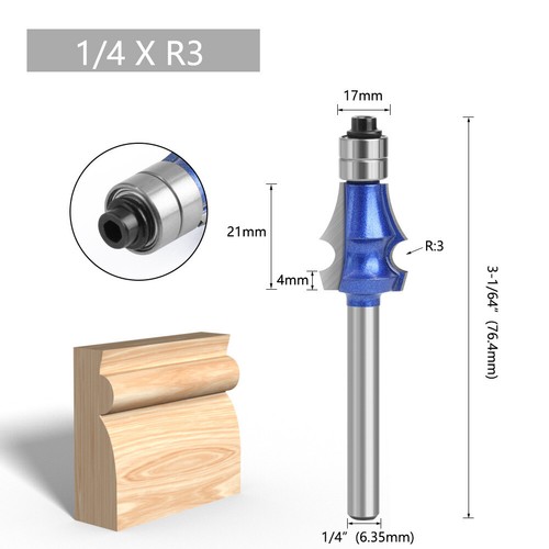 1/4 6mm Shank Architectural Furniture Edge Molding Frame Router Bit ...