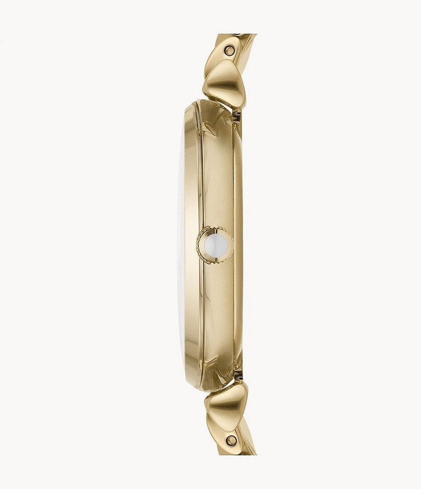 EMPORIO ARMANI WOMENS WATCH YELLOW GOLD STRAP & WHITE DIAL GENUINE ...
