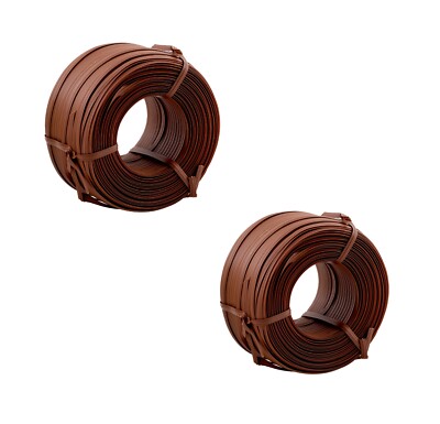 2 Rolls Plastic Coated Wire 3.2mm x 80m Twist Tie Plant Cable binding ...