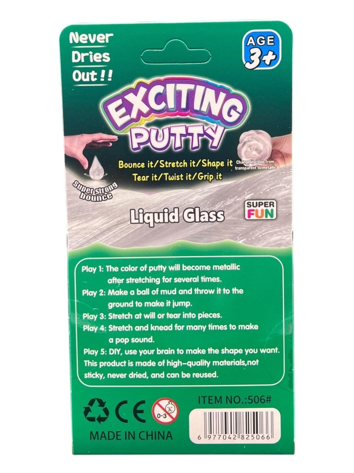 2 x Super Smart Kids Putty Mudmagnetic Liquid Glass Colour changing ...