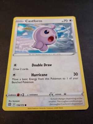Pokemon Brilliant Stars Castform Common Card 116/172 NM | eBay