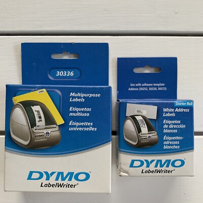 Dymo 30336 Printer White Multipurpose Labels 500 Roll + Address Labels ...